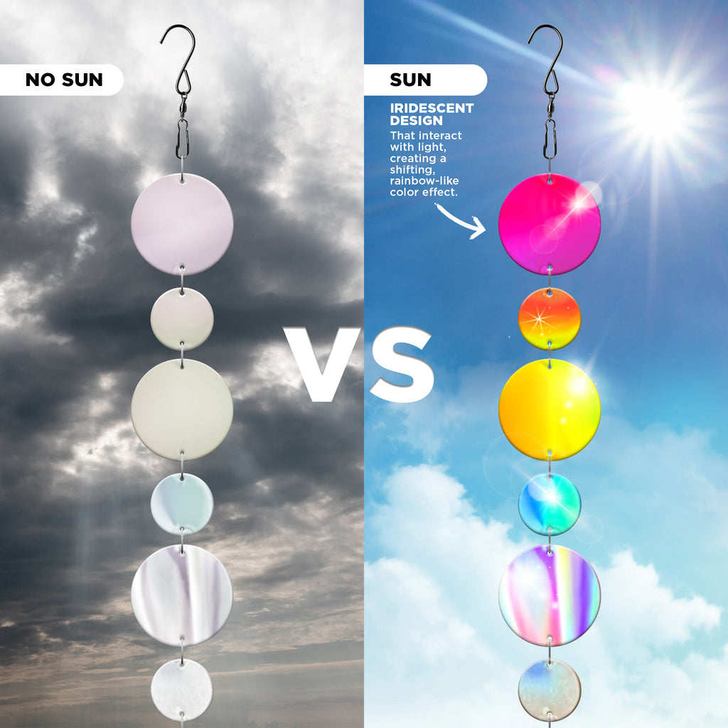 AirCrow® Iridescent Streamer Bird Disc Reflectors 8-Pack | Scare Dancer